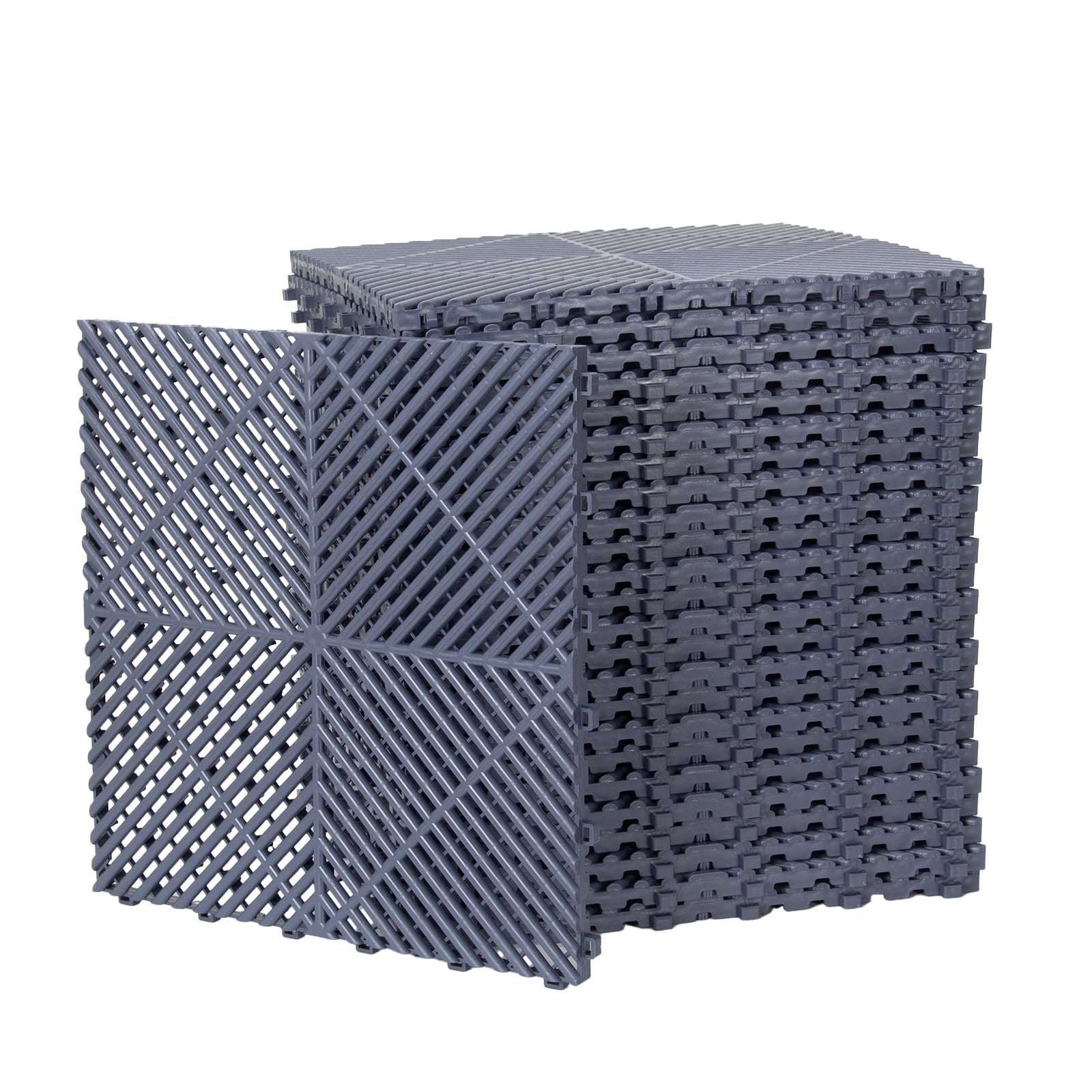 Garage Floor Tiles 25 Or 50 Pack Interlocking – Vented For Drainage, 15 ...