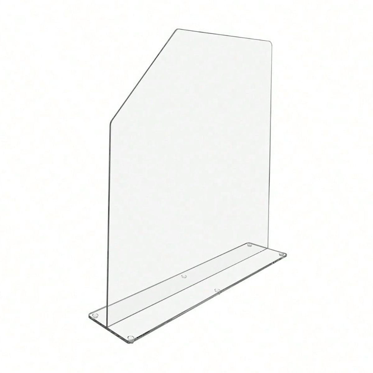 15.75" x 4.5" x 16" Clear Acrylic Panel Barrier Freestanding No ...