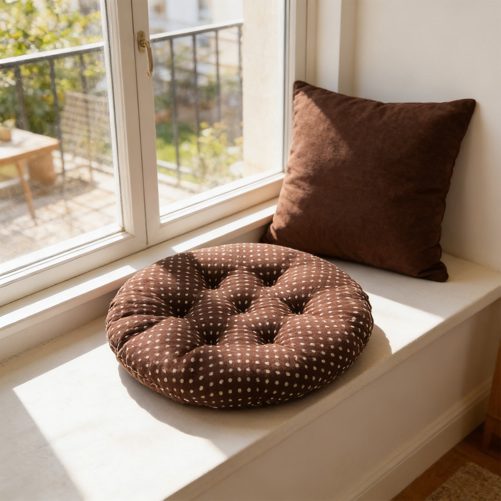 15.75in Round Chair Cushion - Flax Seat Cushion for Dining, Office ...