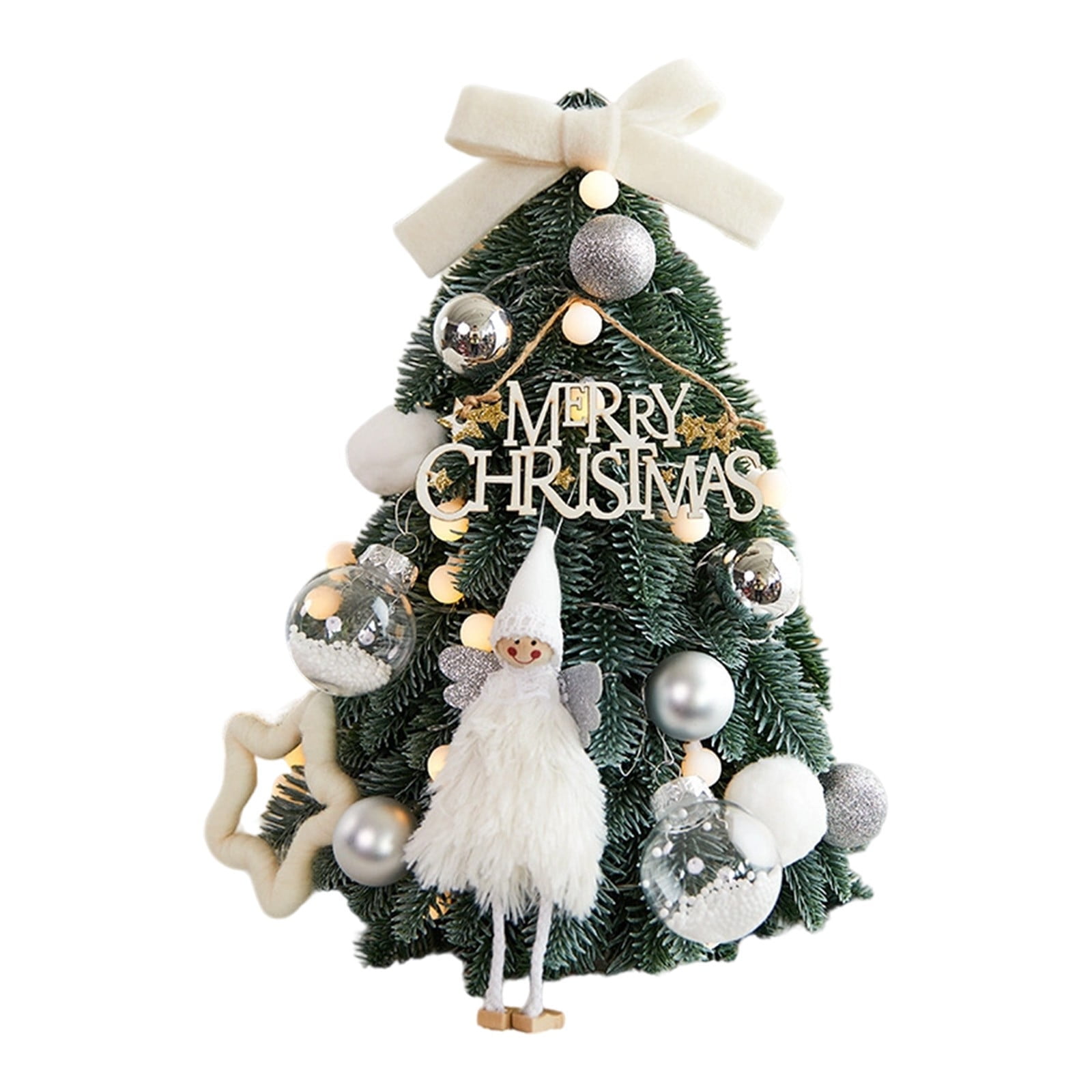 15.7IN Mini Illuminated Tree - Tabletop Showpiece with Twinkling Lights ...
