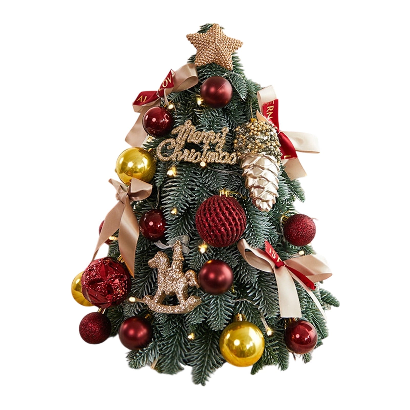 15.7IN Mini Illuminated Tree - Tabletop Showpiece with Twinkling Lights ...