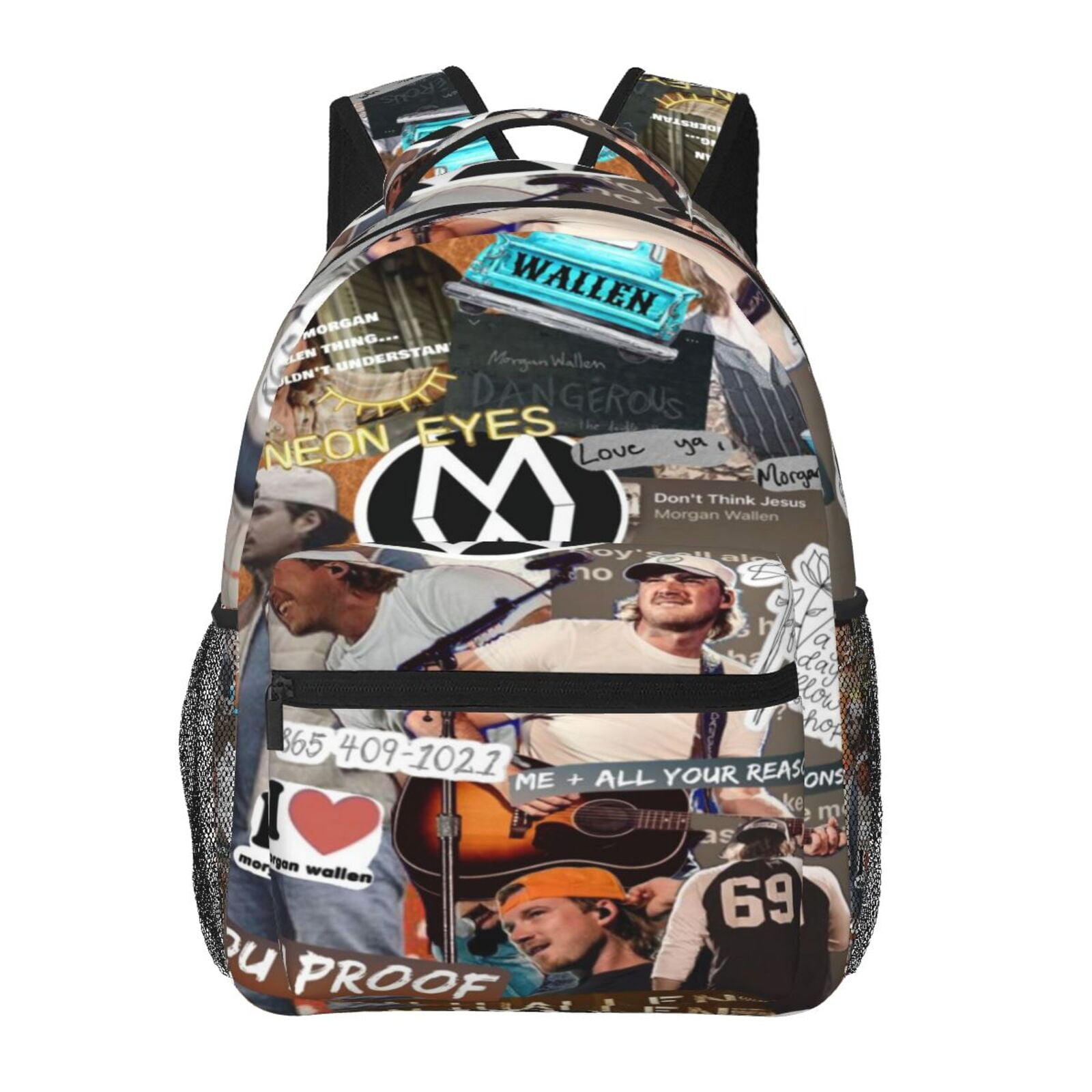 15.7In Morgan Wallen Backpack Lightweight Travel Casual Daypack 3D ...