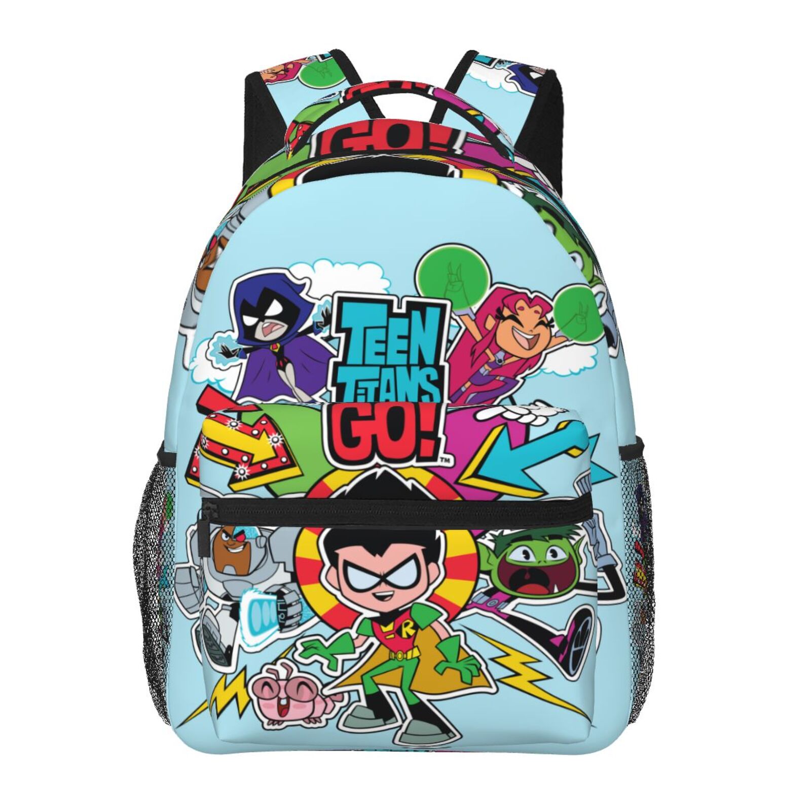 15.7In Titans Go Backpack Lightweight Travel Casual Daypack 3D Printed ...
