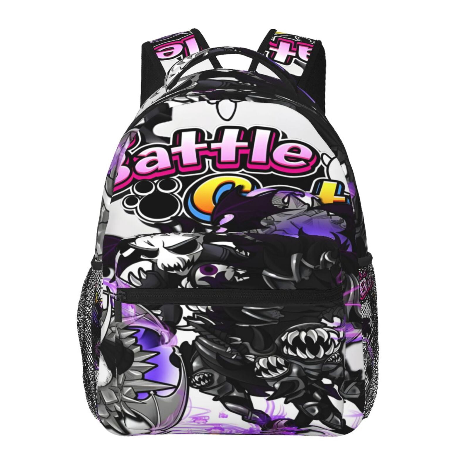 15.7in Bat-tle Cats Backpack with Front Pocket Lightweight Bookbag ...