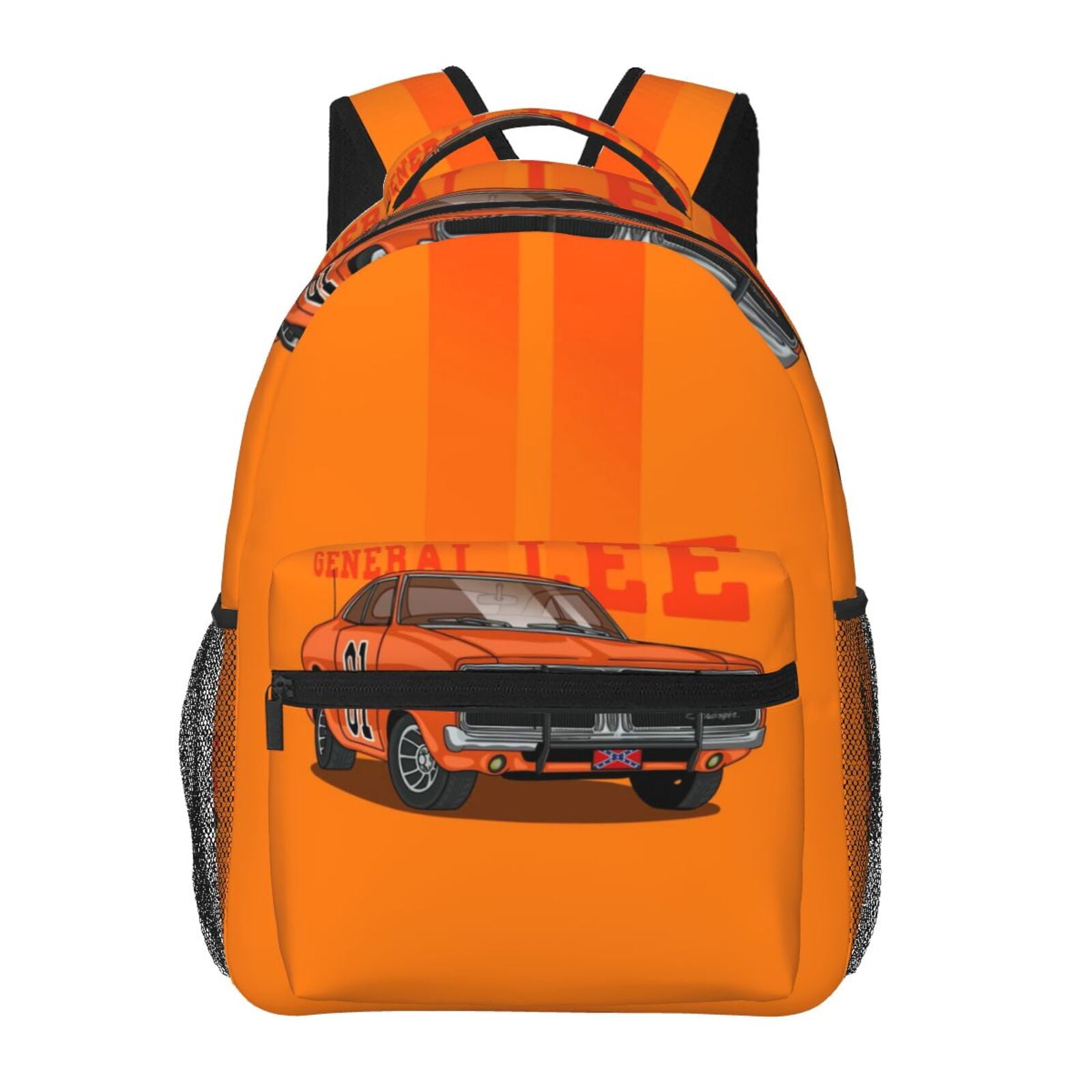 15.7in Dukes Orange Car Haz-zard Backpacks Cute Laptop bag Cartoon Bags ...