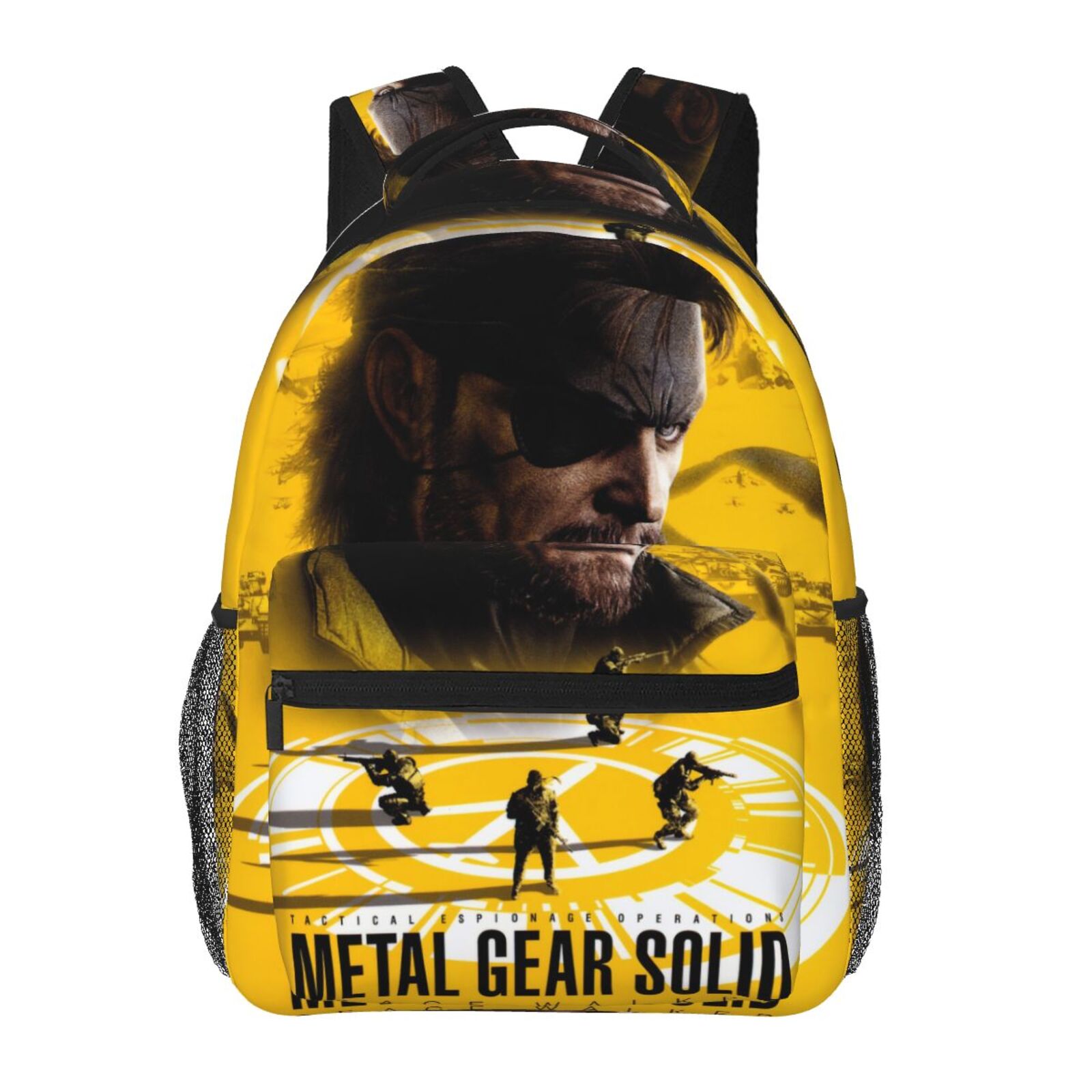 15.7in Metal Ge-ar So-lid Backpack with Front Pocket Lightweight ...