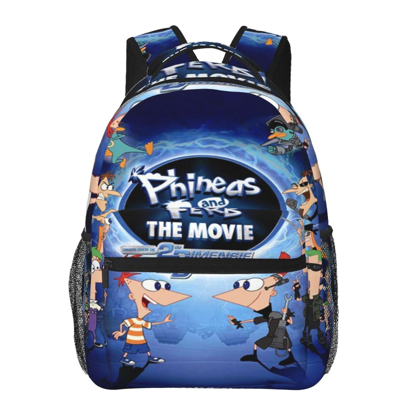 15.7in Phineas Fer Backpacks Cute Laptop Bag Cartoon Bags Bookbag ...