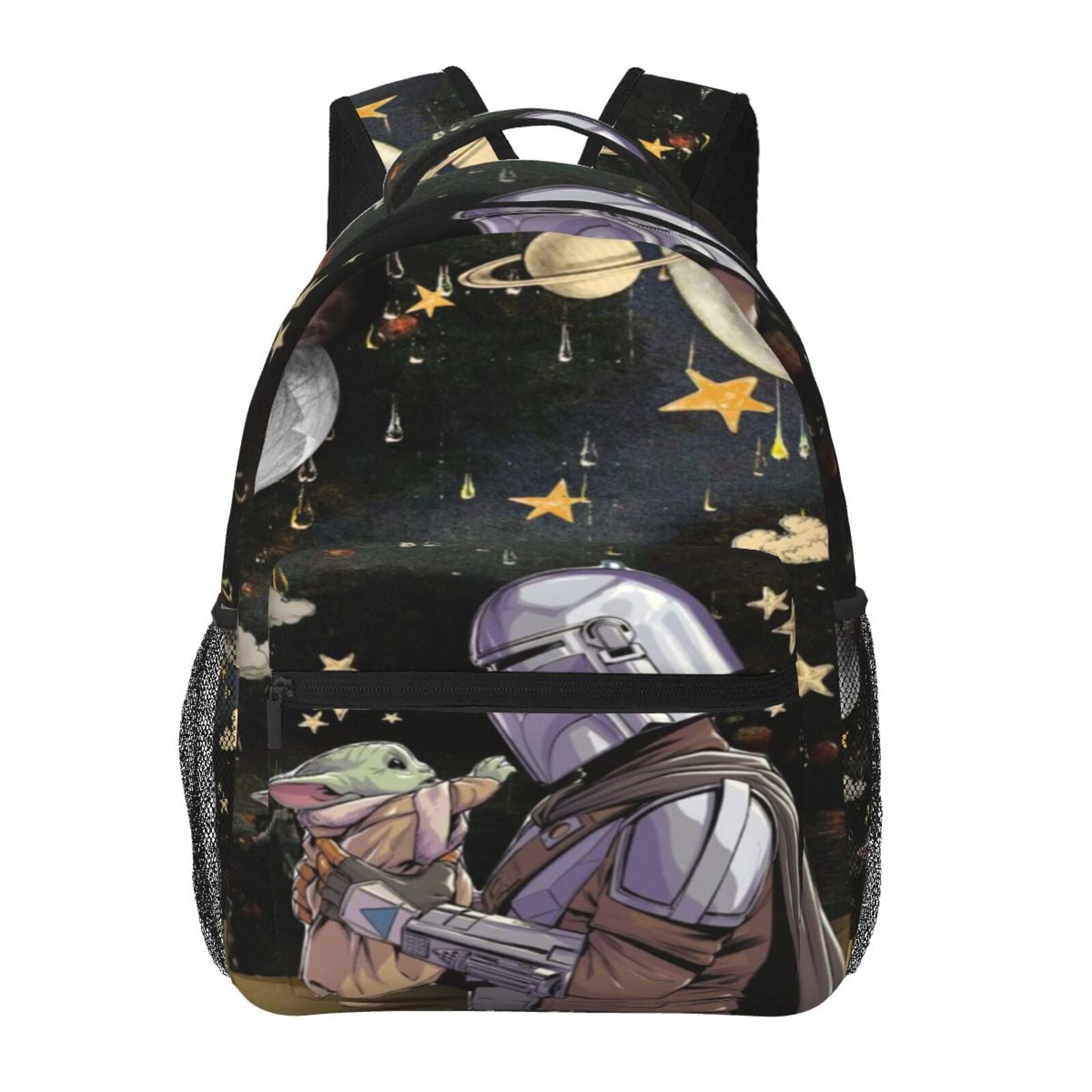 15.7in Baby Yoda Backpack With Large Pocket Lightweight School Bag ...