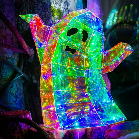 15.7in Spooky Ghost LED Lights Halloween Cute Glowing Ghost Decoration ...