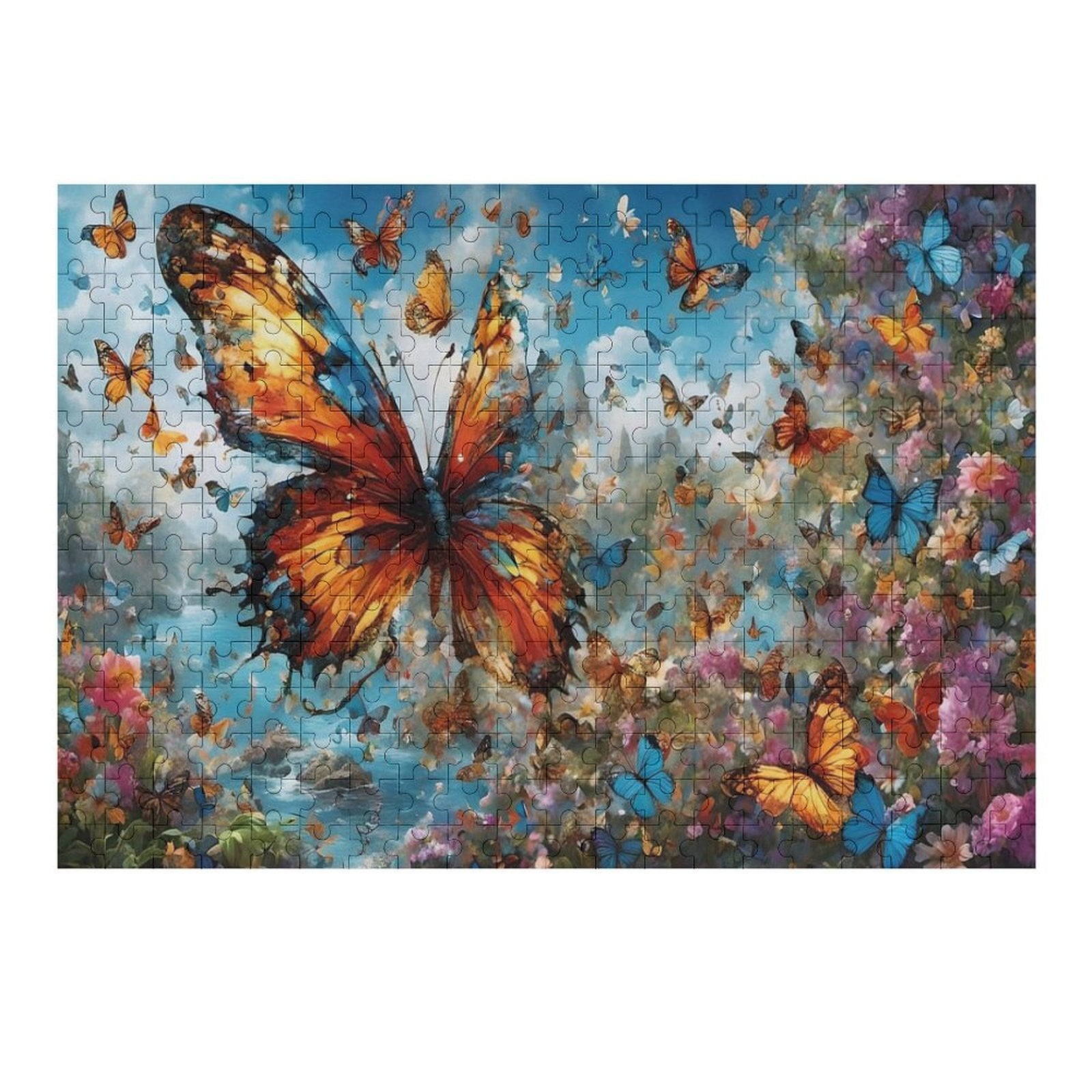 15.7x11 Inch Jigsaw Puzzle Butterflies Insects 300 Piece Jigsaw Puzzles ...
