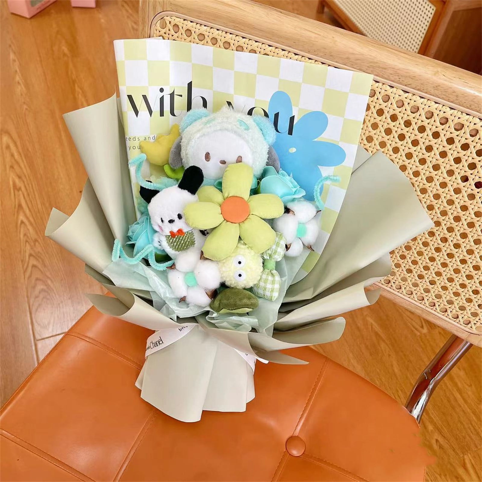 15.8" Pochacco Bouquet Plush Doll, Hello Kitty and Friends Pochacco ...