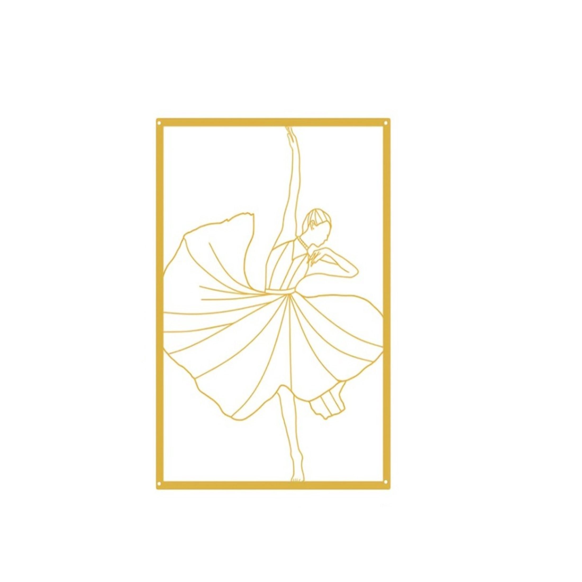 15.8 x 11 Inches/PC Metal Modern Lady Wall Decor Abstract Line Painting ...