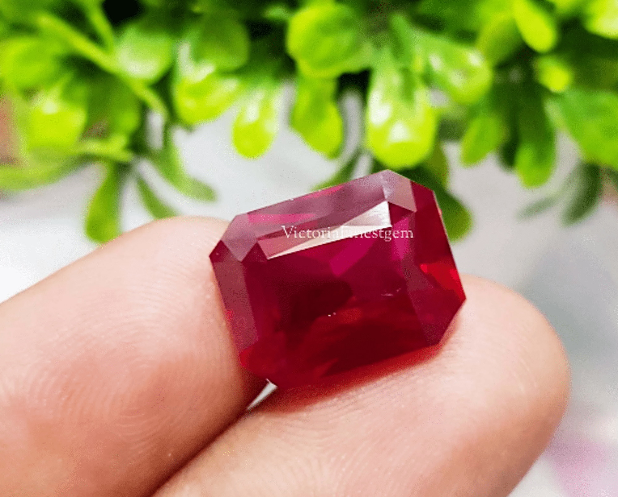 15.80 Ct Certified Natural Red Ruby Emerald Shape Ring Size Loose Gemstone - Walmart.com