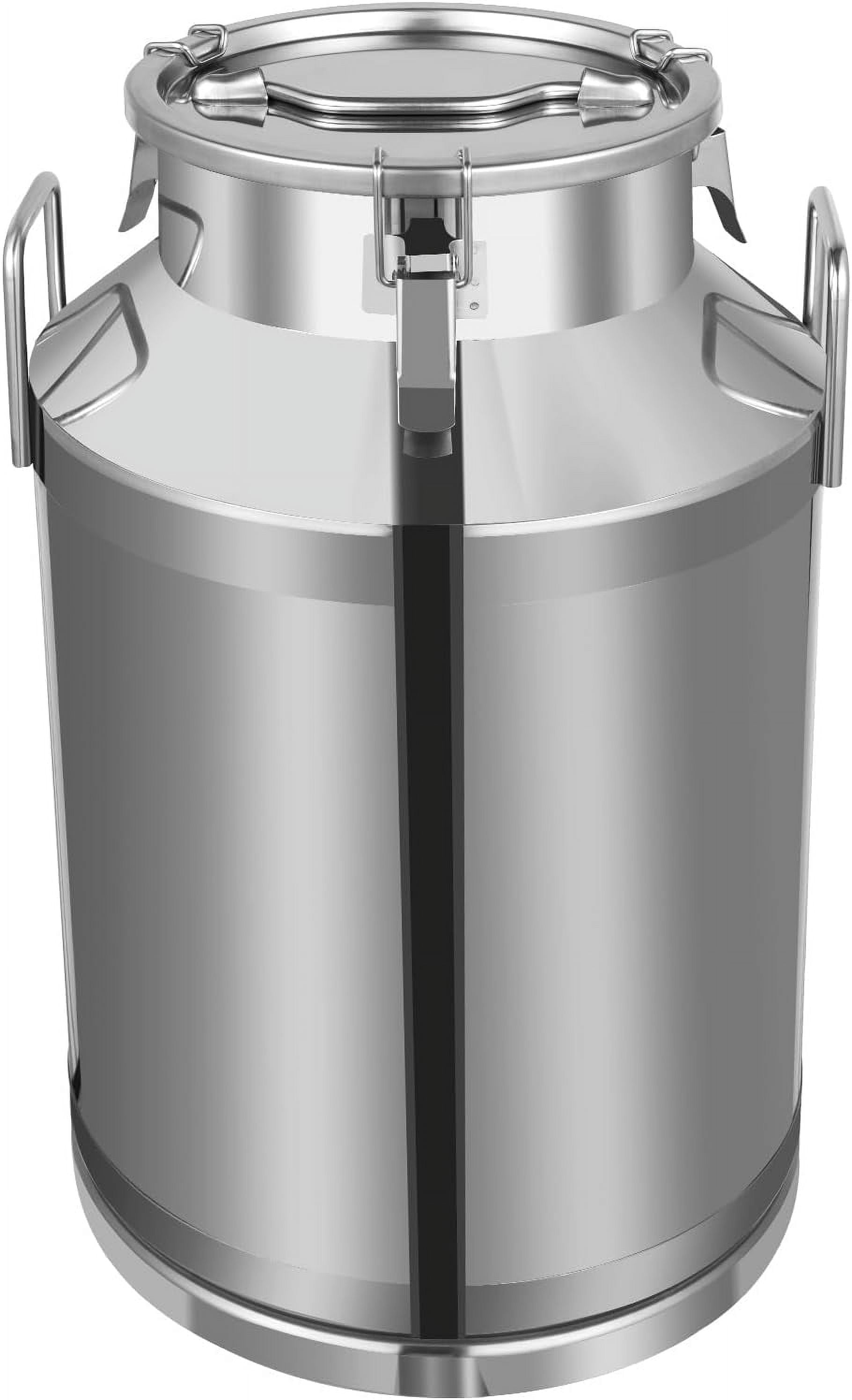 15.85Gal Stainless Steel Milk Can, Large Milk Jug Pail Bucket, Heavy ...