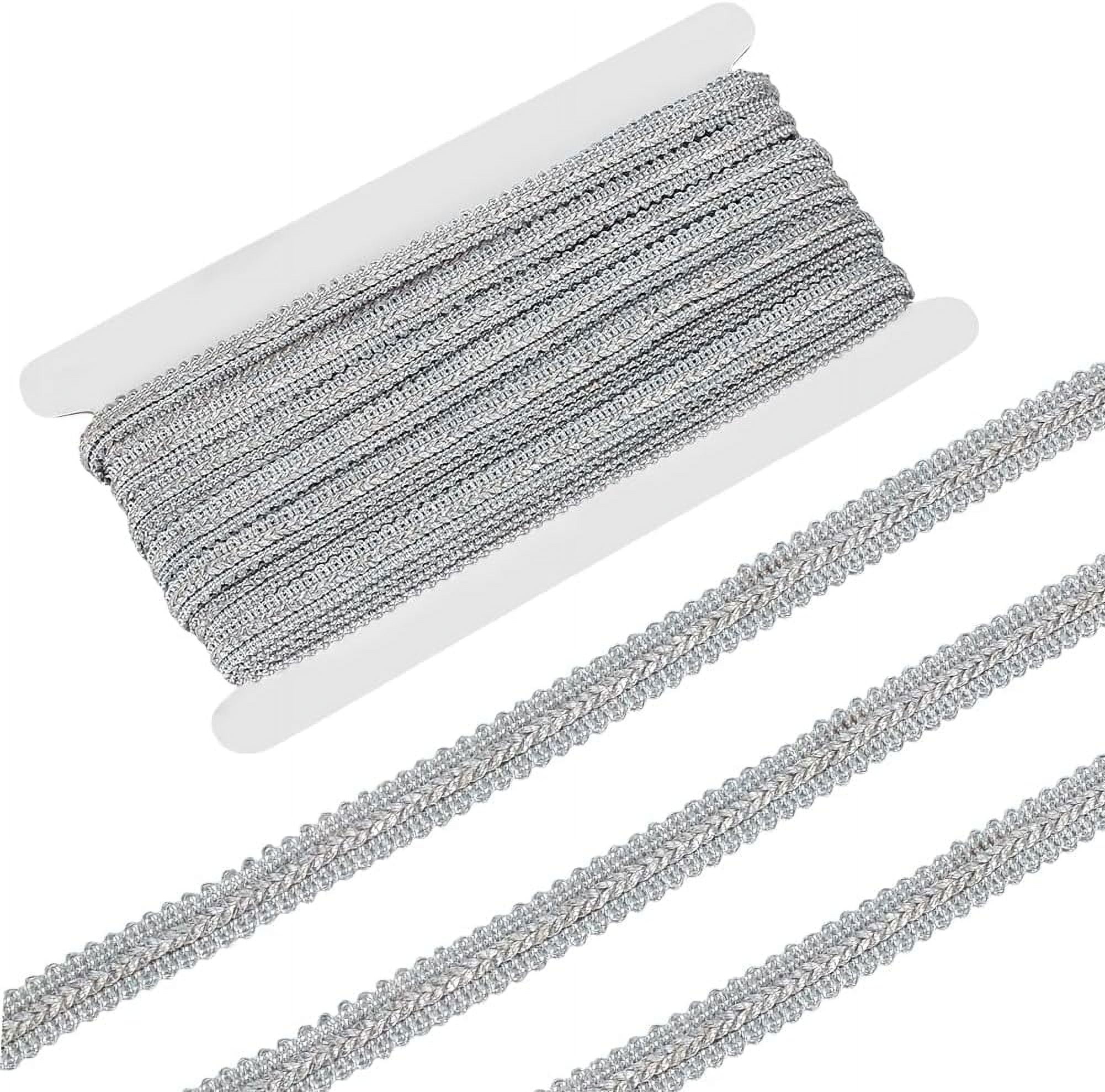15.86 Yards Gimp Braid Trim 1/2 inch Wide Decorative Silver Trim ...