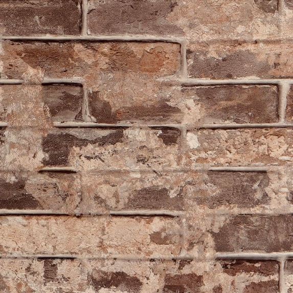 15.8x197 Peel and Brick Wallpaper Roll Prepasted Faux Brick Contact ...