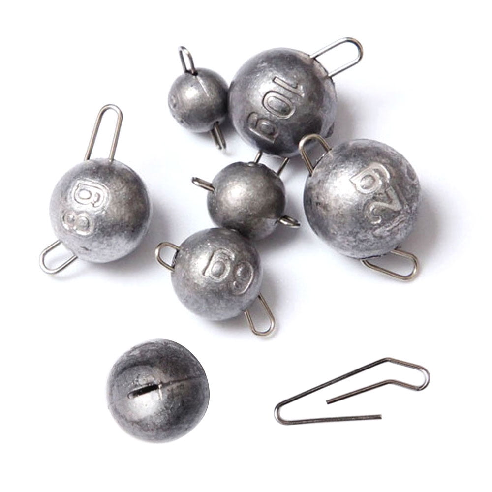 15-90pcs Fishing Weight Sinker Cannonball Cheburashka Weights Sinkers Kit 2g, 3g, 4g, 5g, 6g, 8g ...