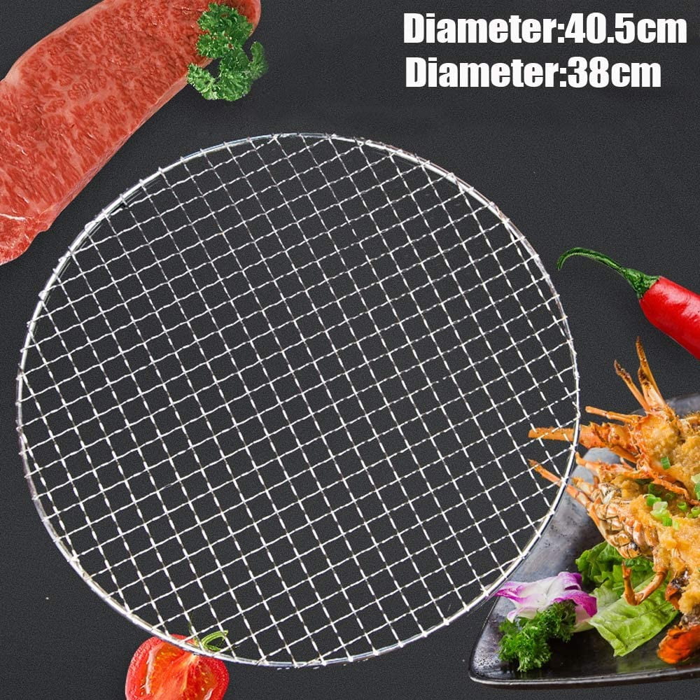 15.94in Round Barbecue Grill Net Stainless Steel Mesh Rack Grid Grate ...