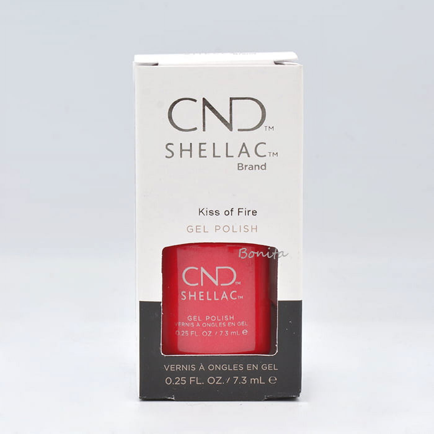 ($15.95 Value) CND Shellac Gel Nail Polish, Kiss of Fire, 0.25 Fl Oz ...