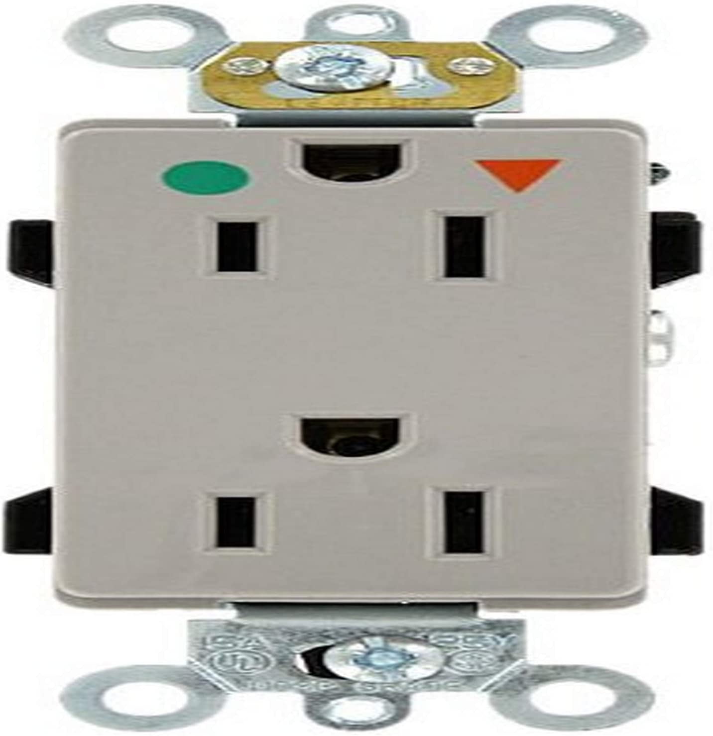 15 Amp, 125 Volt, Dera Plus Duplex Receptacle, Straight Blade, Hospital ...