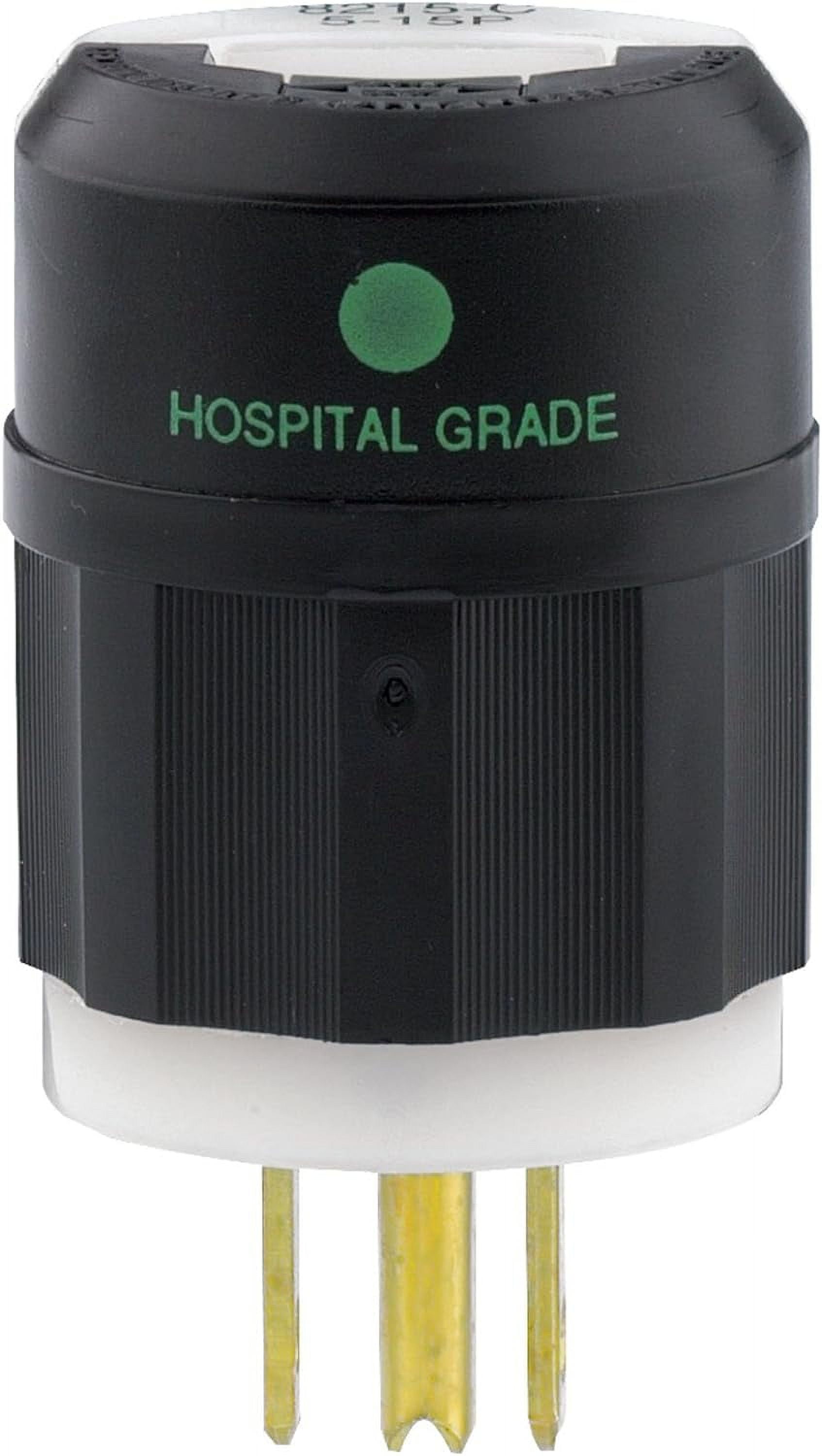 15 Amp, 125 Volt, Hospital Grade, Plug, Straight Blade, Grounding ...
