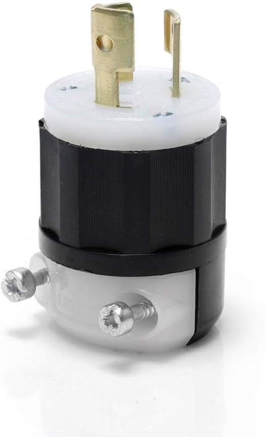 15 Amp, 125 Volt, NEMA L5-15P, 2P, 3W, Locking Plug, Industrial Grade ...