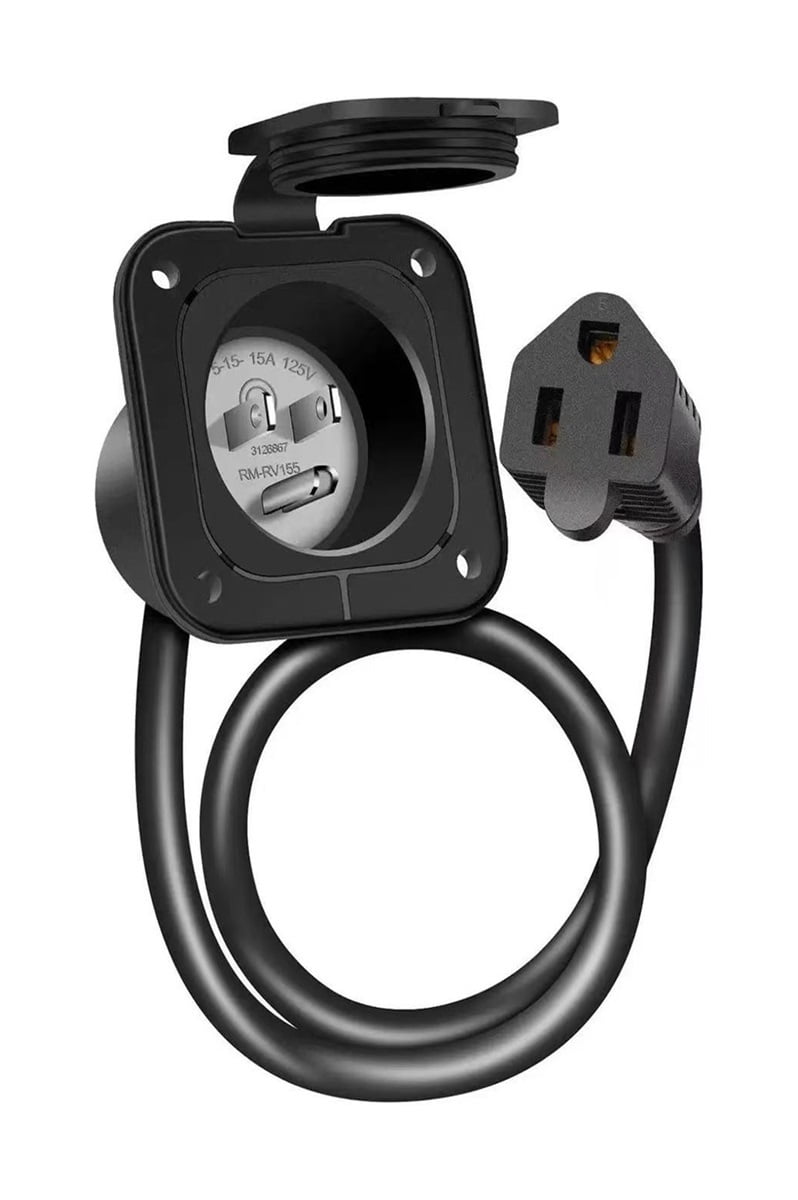 15 Amp 125V AC Power Inlet Port Plug, RV Shore Power Inlet Socket With ...