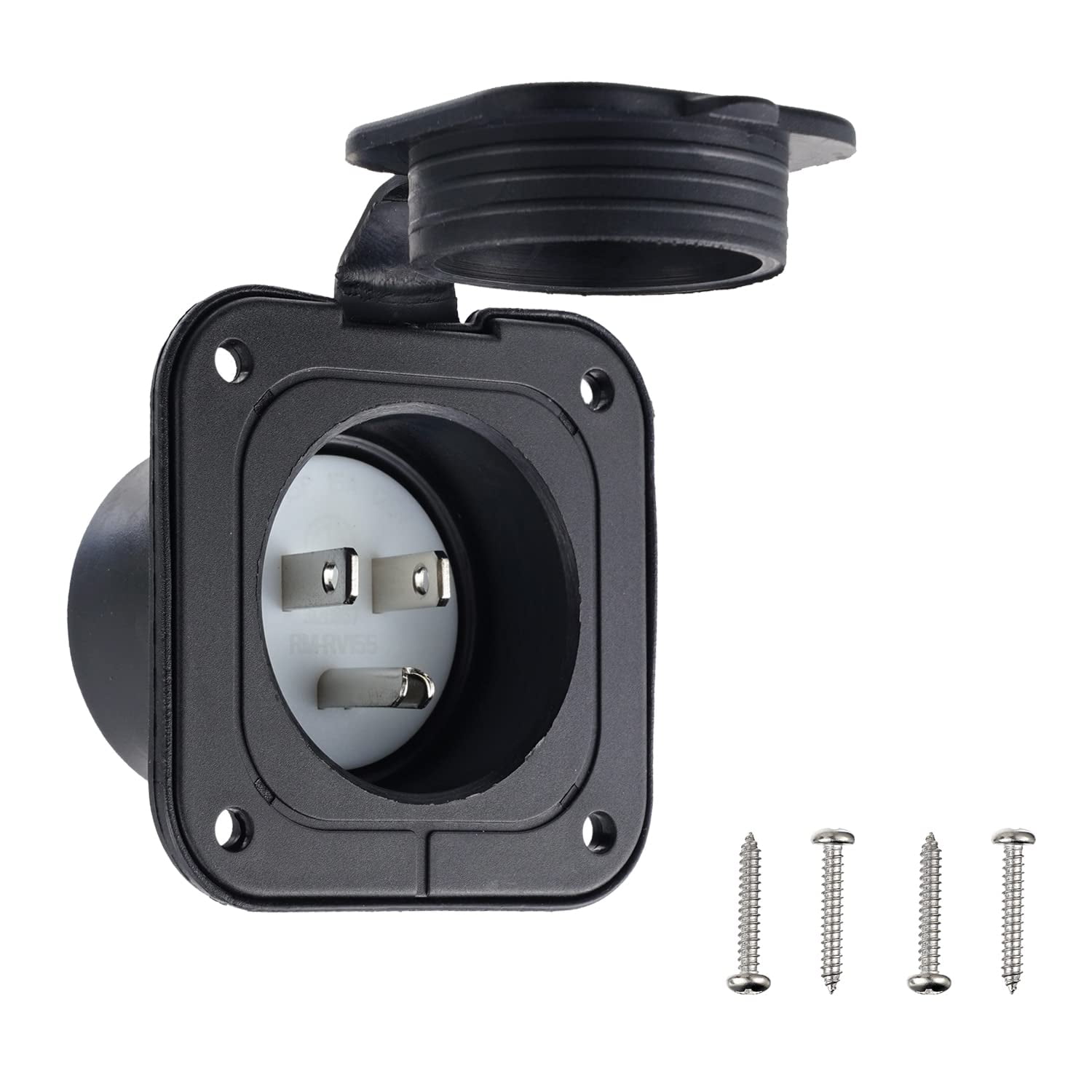 15 Amp 125VAC RV Electrical Outlet Shore Power Inlet 2 Pole 3-Wire RV ...