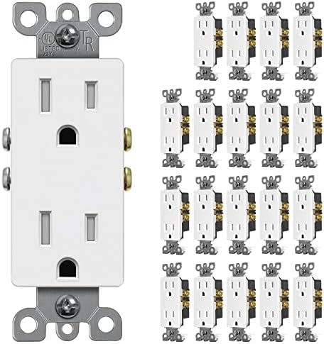 15 Amp Decorator Wall Receptacle Outlet, -Safe Tamper Resistant ...