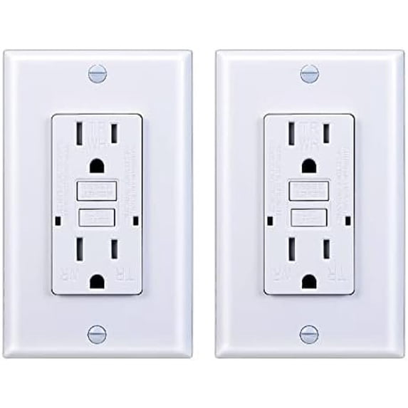 15 Amp GFCI Outlet, Tamper-Resistant, Weather Resistant Receptacle ...
