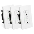 15 Amp GFCI Outlet, Weather Resistant Receptacle Indoor Outdoor Use ...