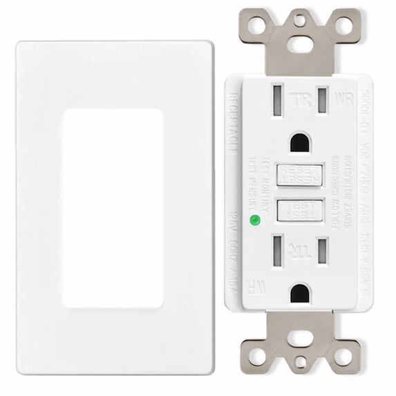 15 Amp Outlet Gfci Gfi Receptacle Tamper Resistant Tr Wr With Wall ...