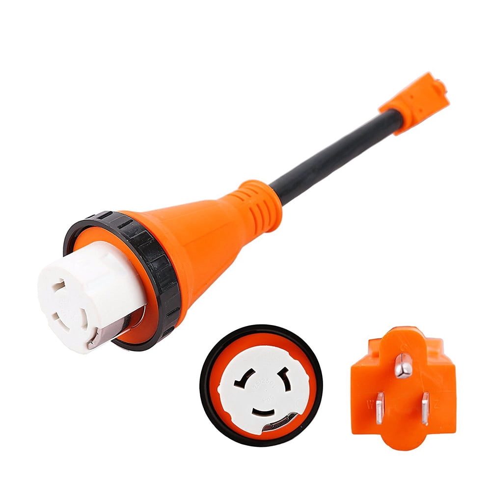 15 Amp RV Generator Adapter w/Threaded Twist-Lock Feature; Pure Copper ...