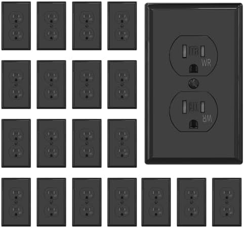 15 Amps Duplex Outlets and Wall Plates Bundle,Weather Resistance ...