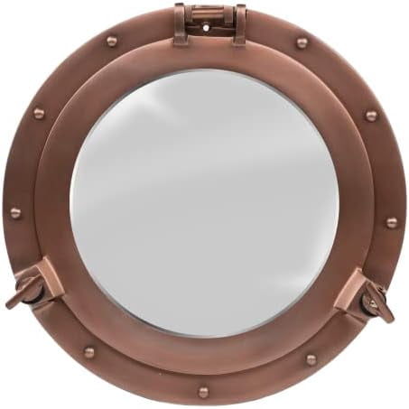 15" Antique Wall Mounted Premium Aluminium and Steel Alloy Vintage Ship ...