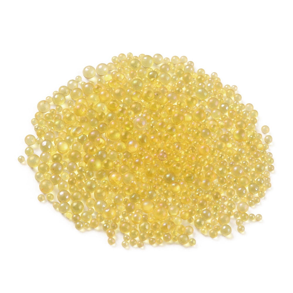15 Bag Glass Beads No Hole Round Colors Vary in Shades Gold 0.4~3mm 720 ...