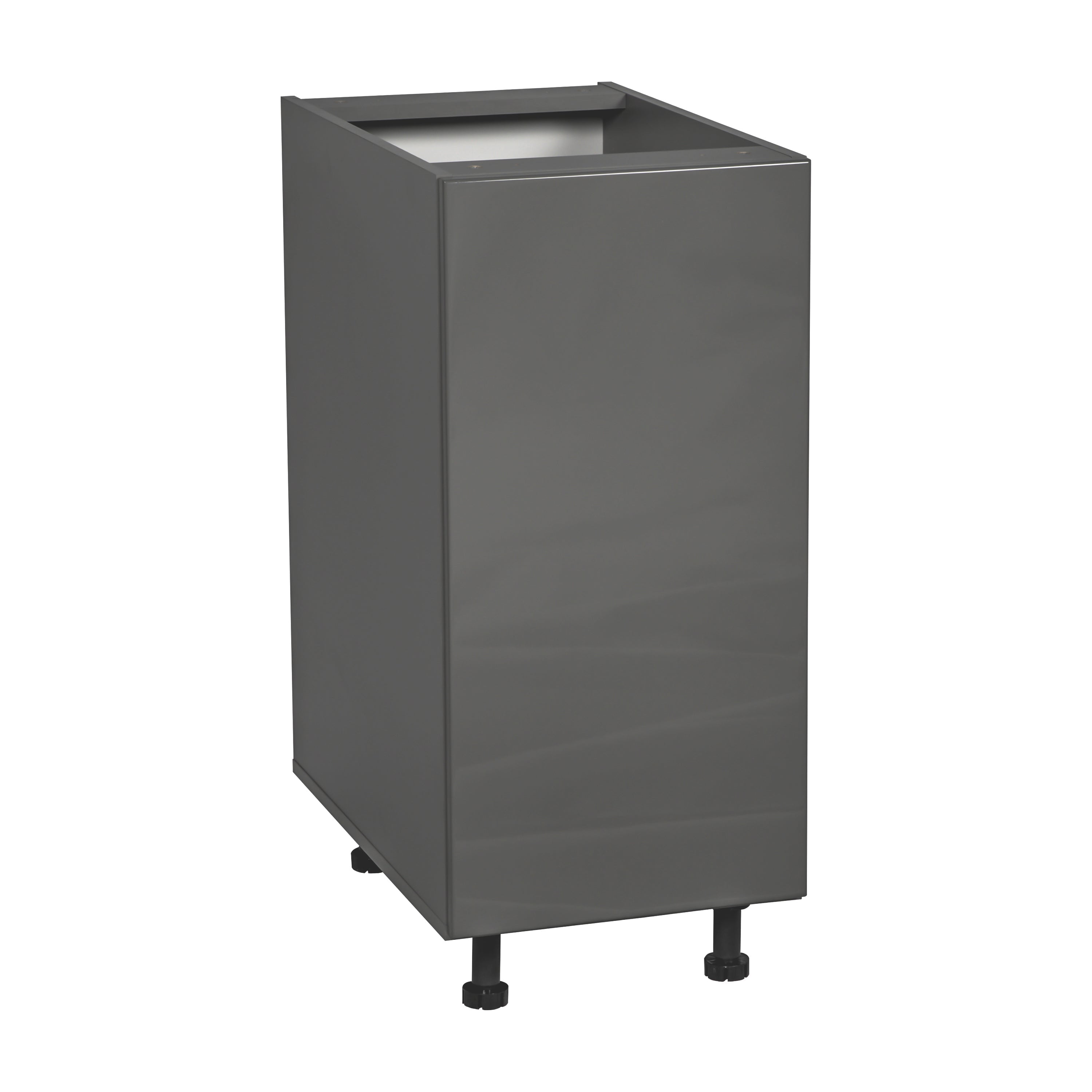 15" Base Cabinet High Single Door with Grey Gloss door - Walmart.com