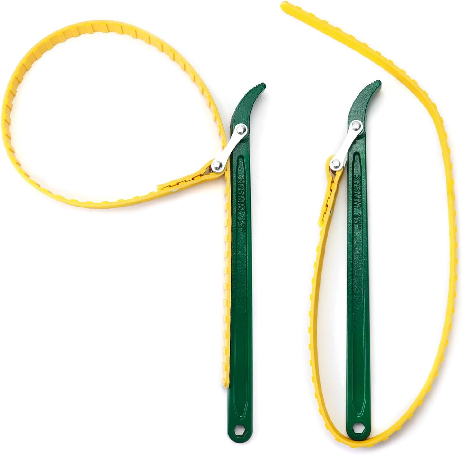 15" Belt Strap Wrench, 2 Pack Multi-Purpose Adjustable Strap Oil Filter ...