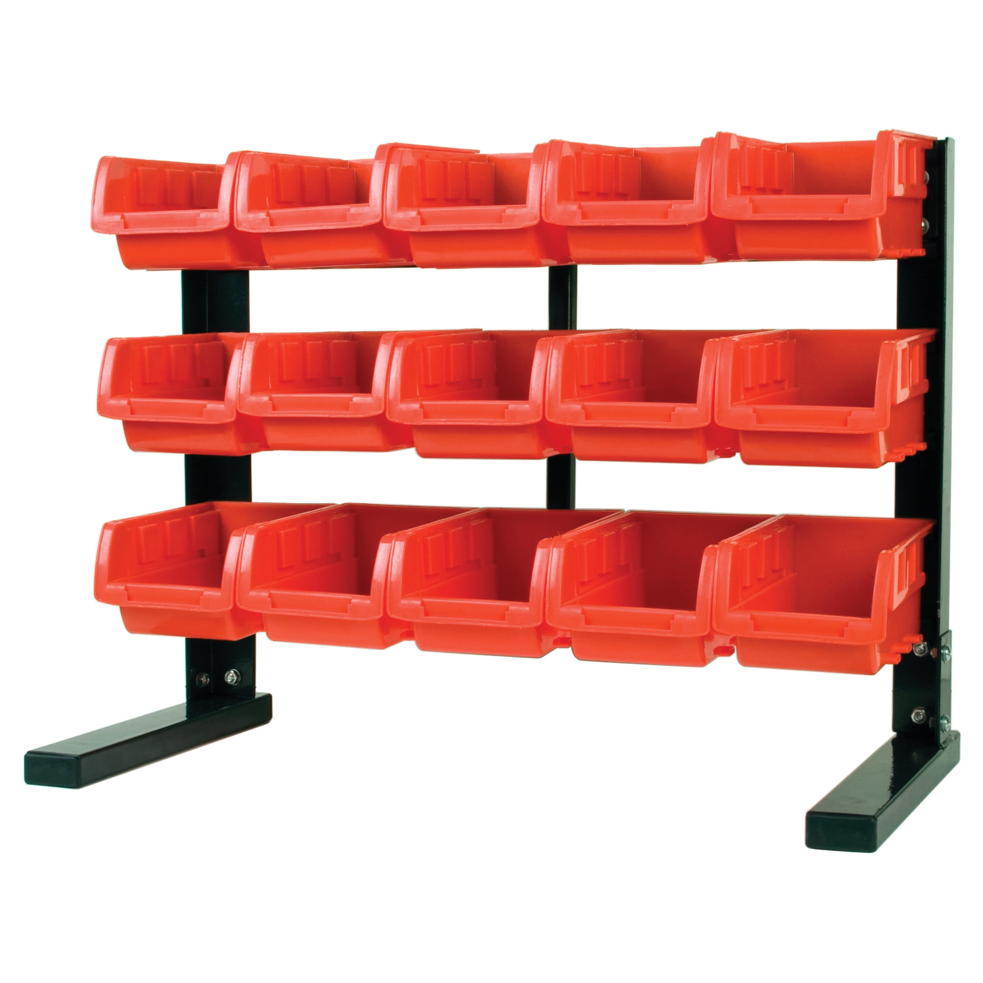 Performance Tool W5186 15-Bin 3-Tier Table Top Storage Organizer Rack ...