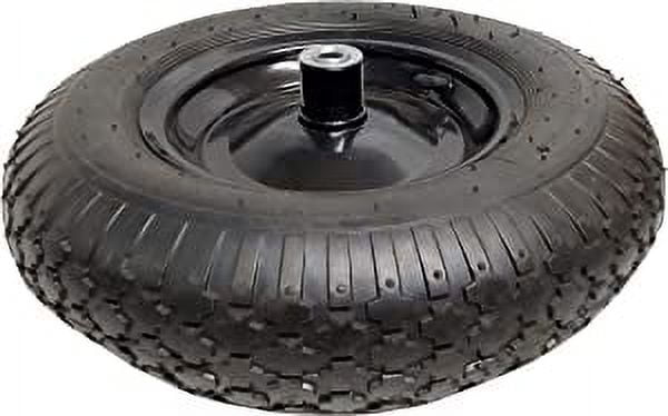 15" Black Wheel Barrow Tire Air Nylon Tire Max Load 210 LBS (4.80/4.00 ...
