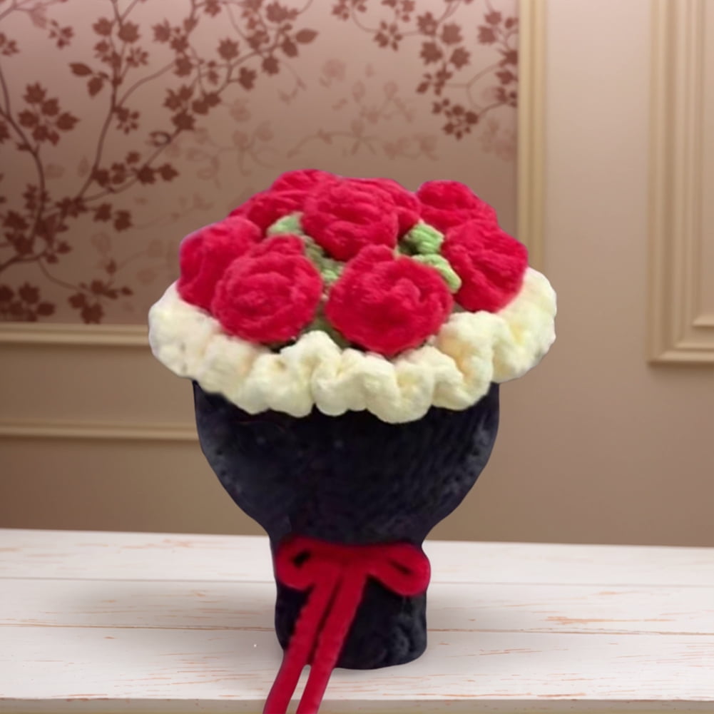 Under $15 Bouquet Weaving Material Kit Ice Line Hand-Crocheted Bouquet ...