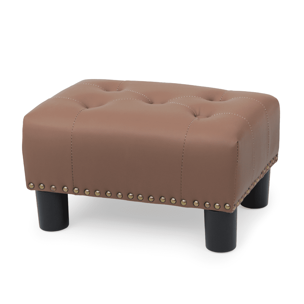 15"Brown Small Lift Top Ottoman Tufted Benches Upholstered Modern ...