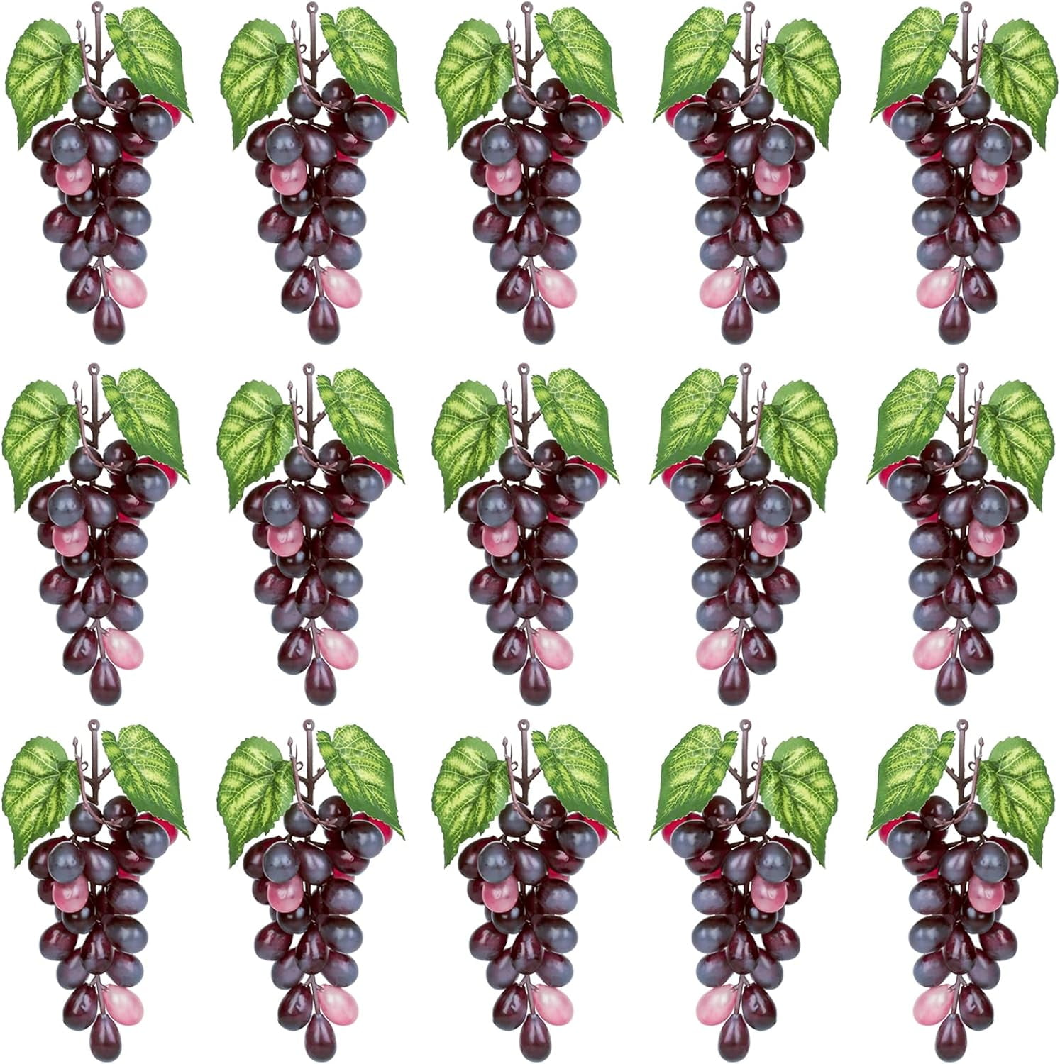 15 Bunches Fake Grapes Decorative Fruit Artificial Grapes for Home ...