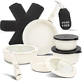 15- Cast Nonstick Cookware Set | Stackable Pots Pans with Removable ...