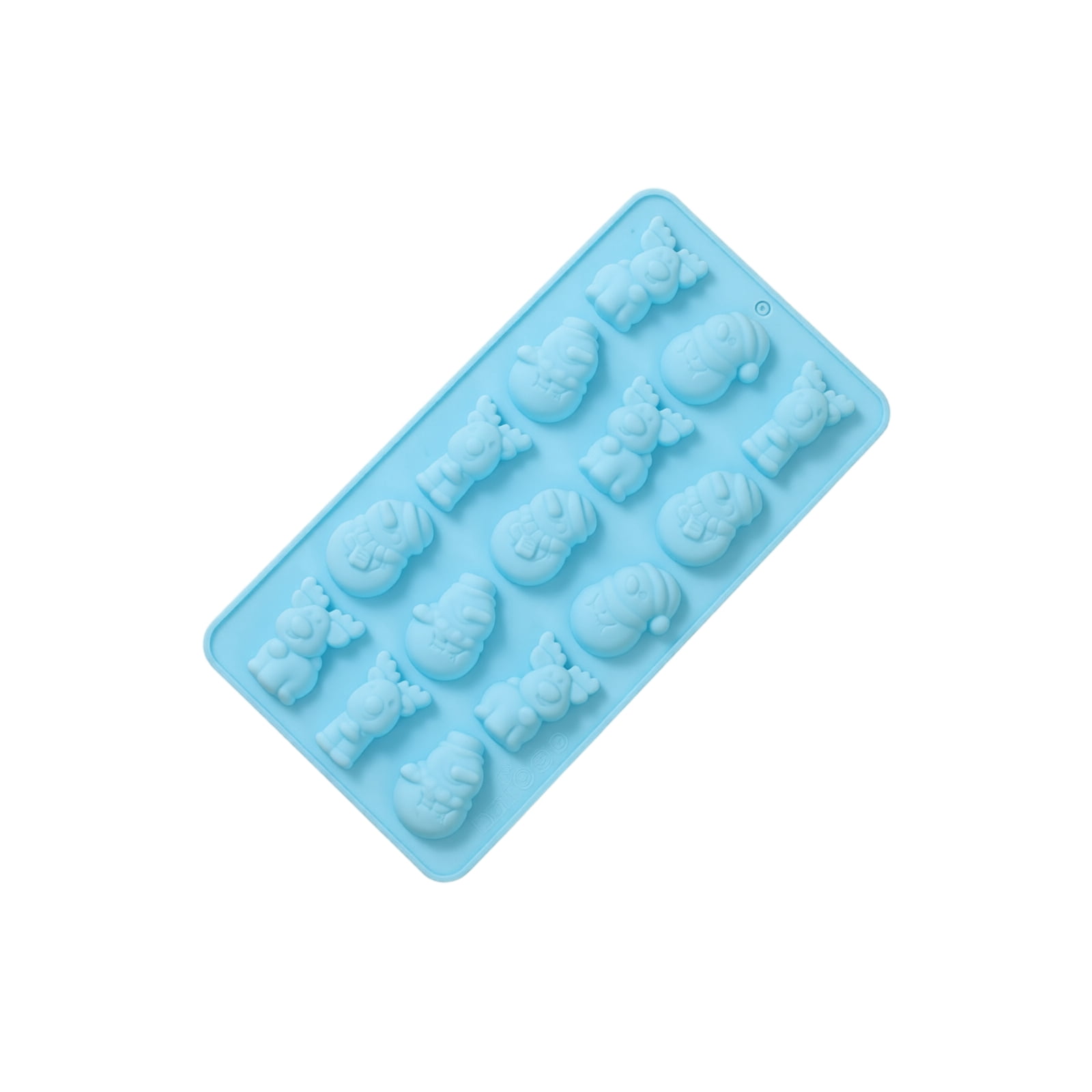 15 Cavity Silicone Mold for Holiday Reindeer and Santa Designs Suitable ...