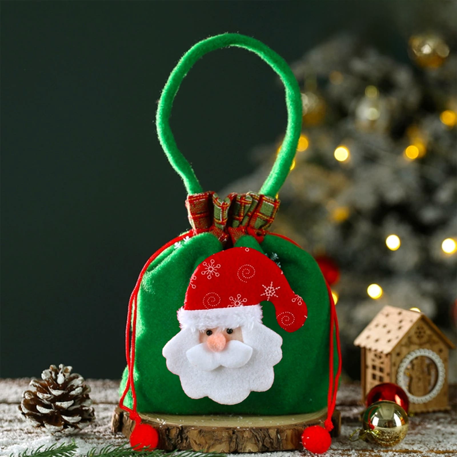 15" Christmas Gift Bags Bulk - Holiday Party Favor Pouches for Candy ...