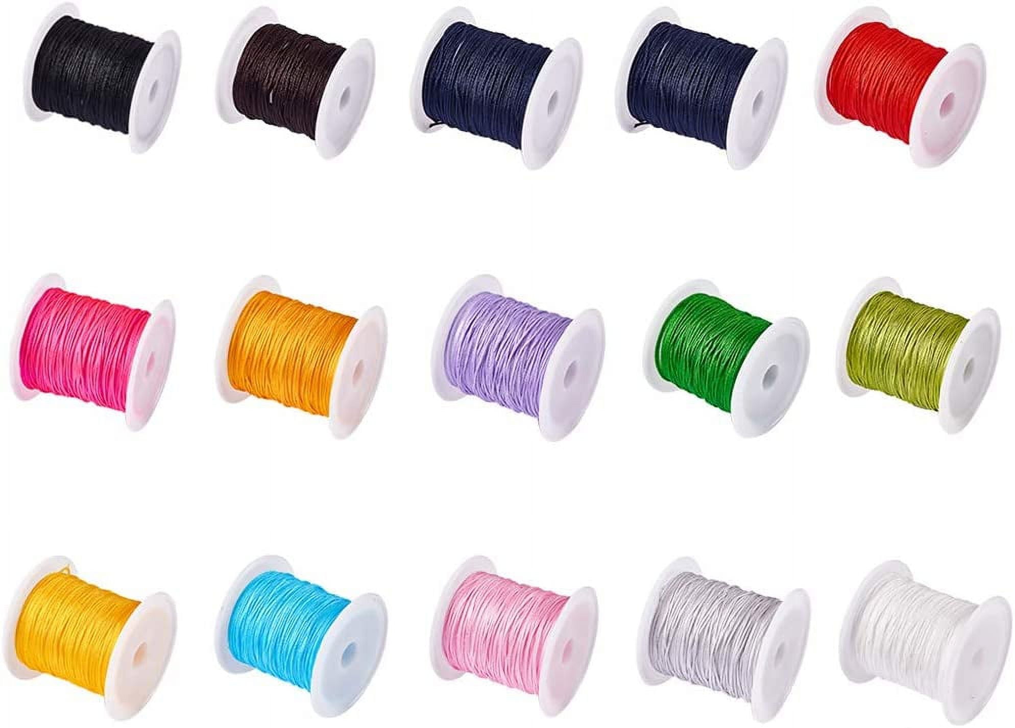 15 Colors 0.8mm Rattail Nylon Cord 160 Yard Chinese Knotting Cord ...