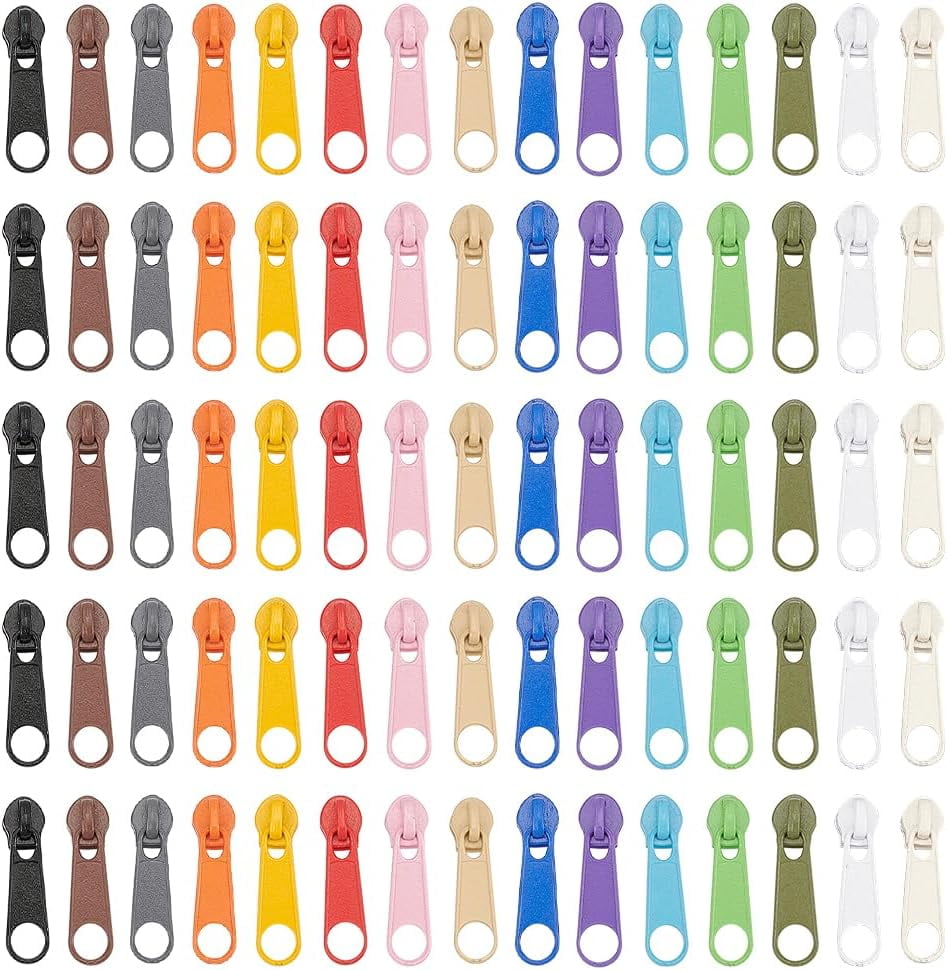 15 Colors #3 Zip Puller 150Pcs Zip Puller Tap Zipper Pull Replacement ...