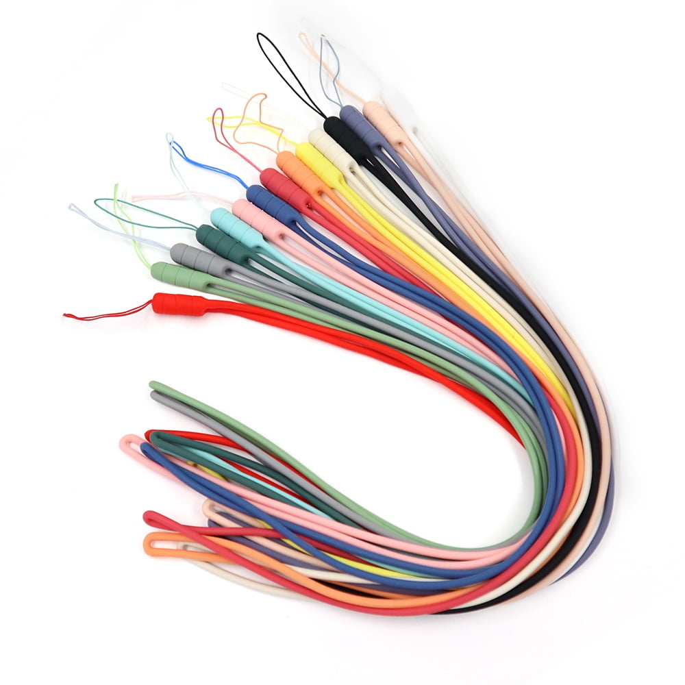 15 Colors Silicone Neck Strap Lanyard, Soft and Elastic Silicone Badge ...