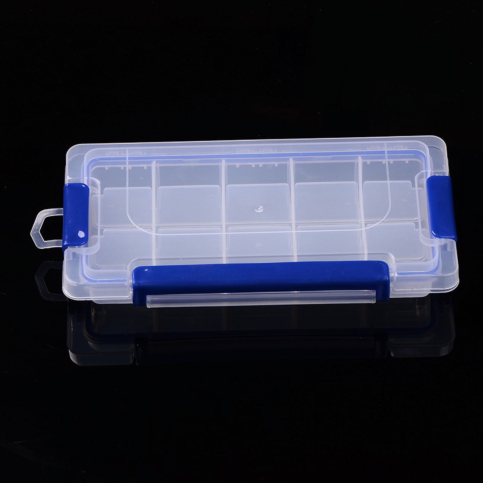 15 Compartments Rectangle Plastic Bead Storage Containers White 23x12x3 ...